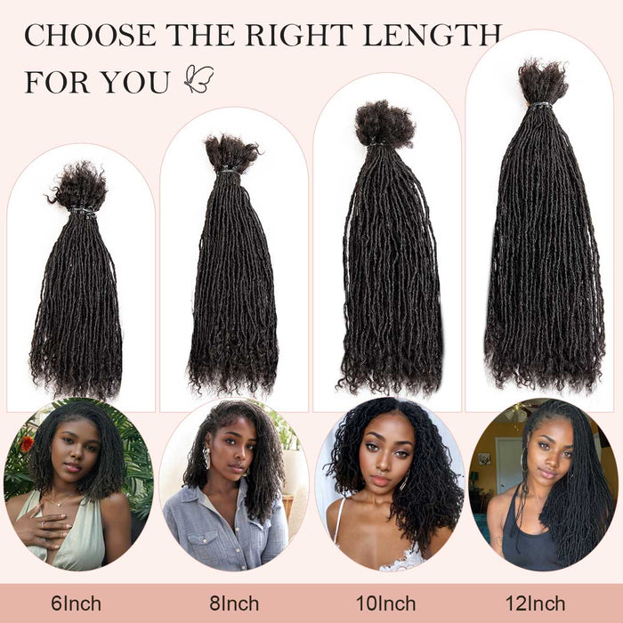 #30 Sister Locs Interlocked 100％ Real Human Hair Loc Extensions, Full