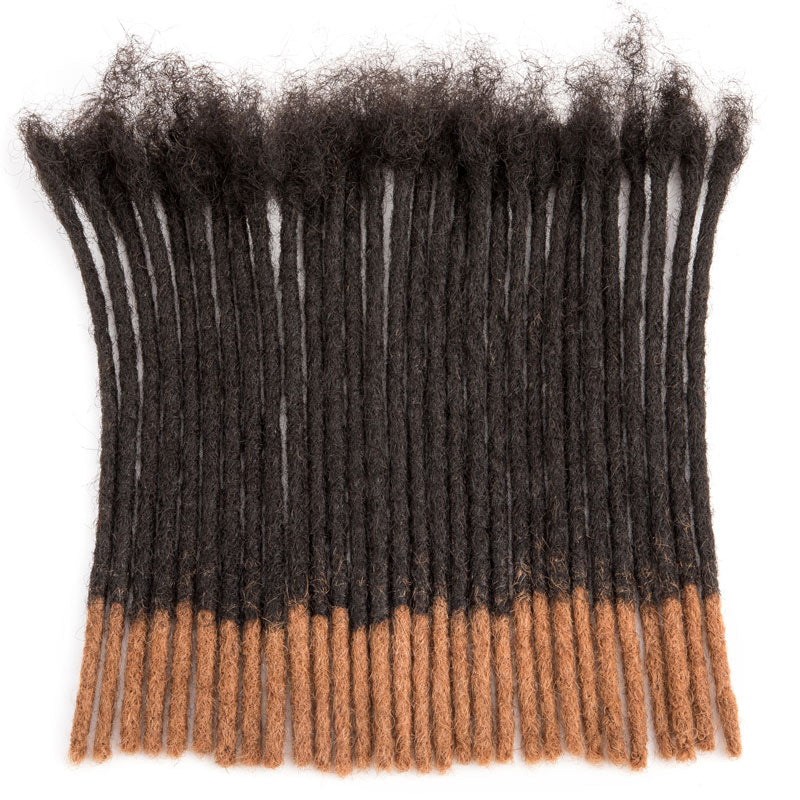 T1B/30 Brown Tips Human Hair Dreadlocks | 0.4-0.6cm Locs - Daixi Dreadology